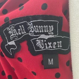 Hell Bunny | Dresses | Hell Bunny Vixen Wiggle 5s Red Polka Dot Dress ...
